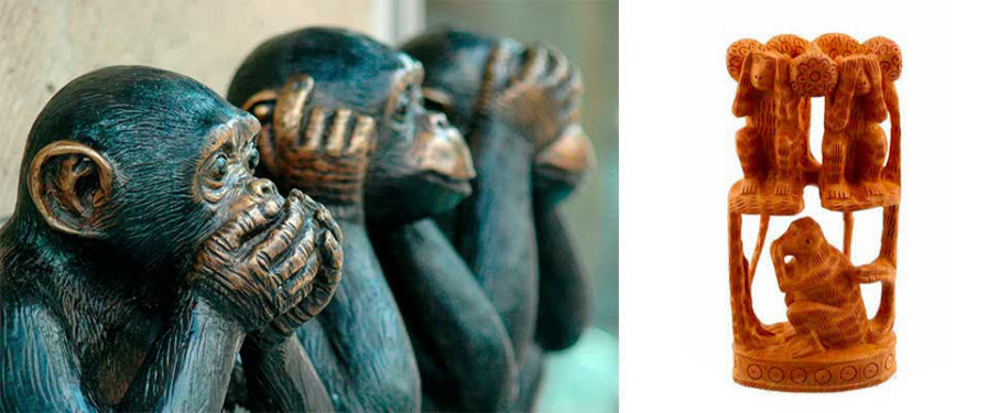 Quelle est la signification des 3 singes de la sagesse ? - | Peterandclo