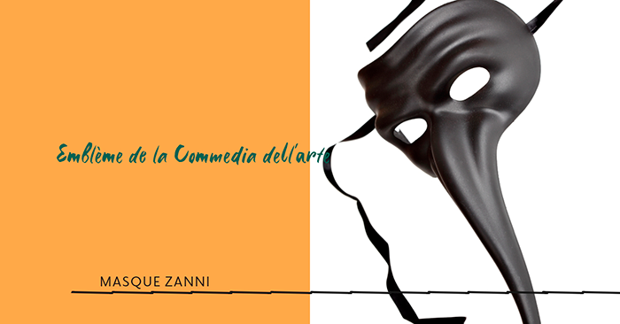 Masque de Zanni : Symbole de la Commedia dell'arte