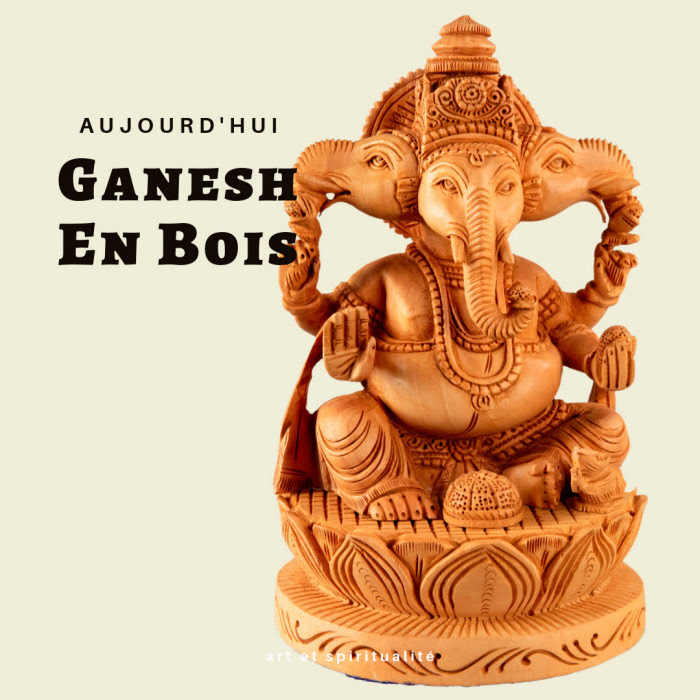 Statue Ganesh en Bois: Artisanat d'Art et Symbole Spirituel