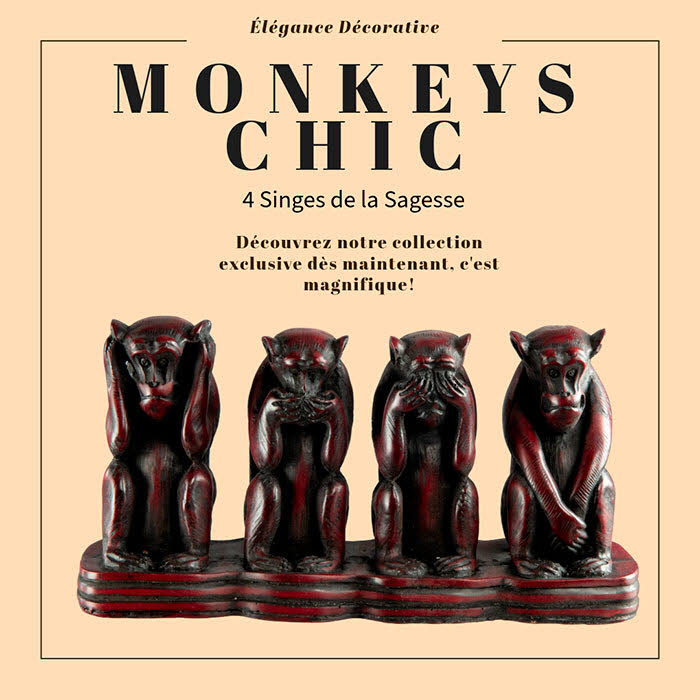 Symbolique et Signification des 4 Singes de la Sagesse